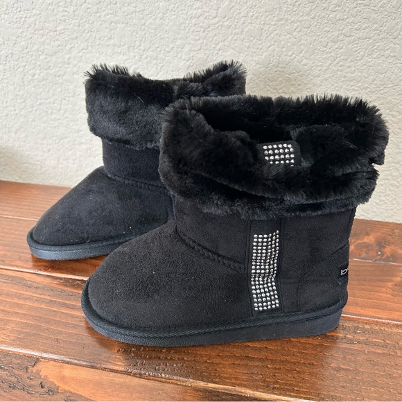 bebe | Shoes | New Girls 3 Bebe Black Fur Boots | Poshmark